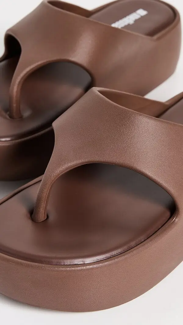 Melissa Free Platform Thong Sandals - Bronze