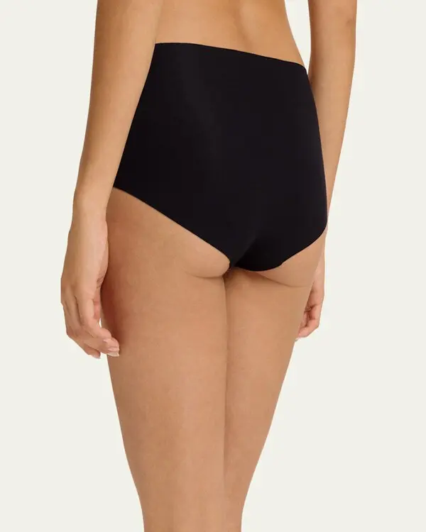 Hanro Invisible Cotton Full Mid-rise Briefs - Powder