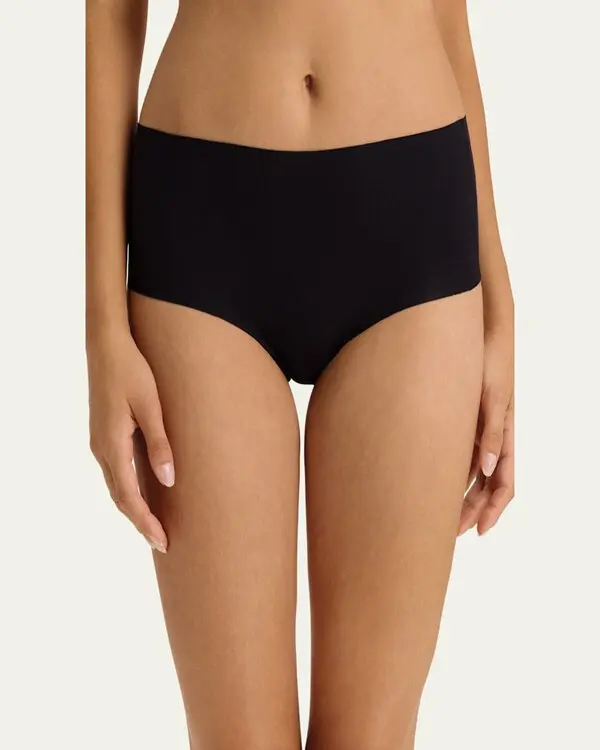 Hanro Invisible Cotton Full Mid-rise Briefs - Powder