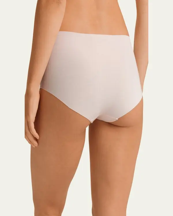 Hanro Invisible Cotton Full Mid-rise Briefs - Powder
