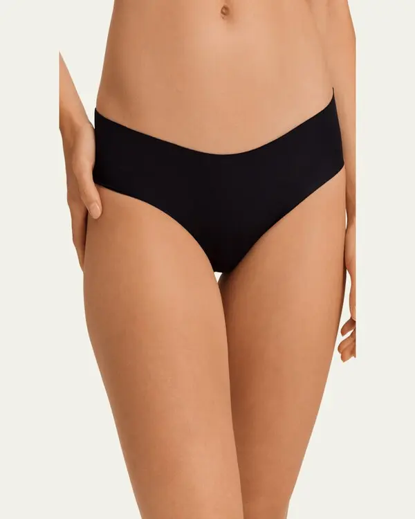 Hanro Invisible Cotton High-cut Briefs - Black