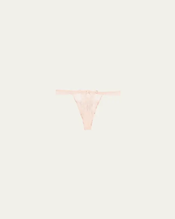 Lise Charmel Libertine En Fleurs Embroidered Tulle G-string