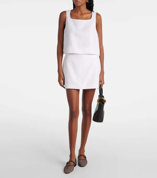 Posse Alice Linen Mini Skirt - White