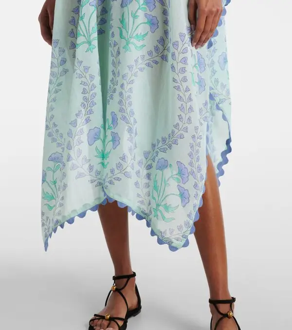 JULIET DUNN Printed Cotton Beach Cover-up