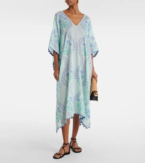 JULIET DUNN Printed Cotton Beach Cover-up