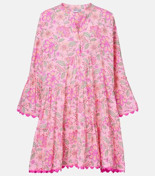 JULIET DUNN Printed Cotton Minidress