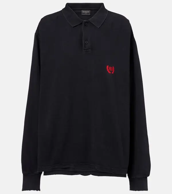 Balenciaga Laurel Classic Cotton Piqué Polo Shirt