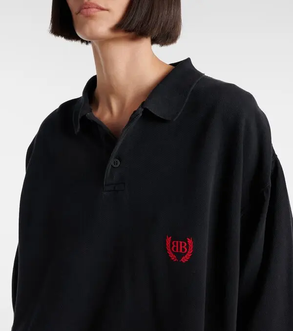 Balenciaga Laurel Classic Cotton Piqué Polo Shirt