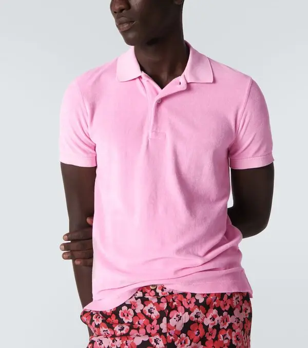 TOM FORD Cotton-blend Terry Polo Shirt - Pink