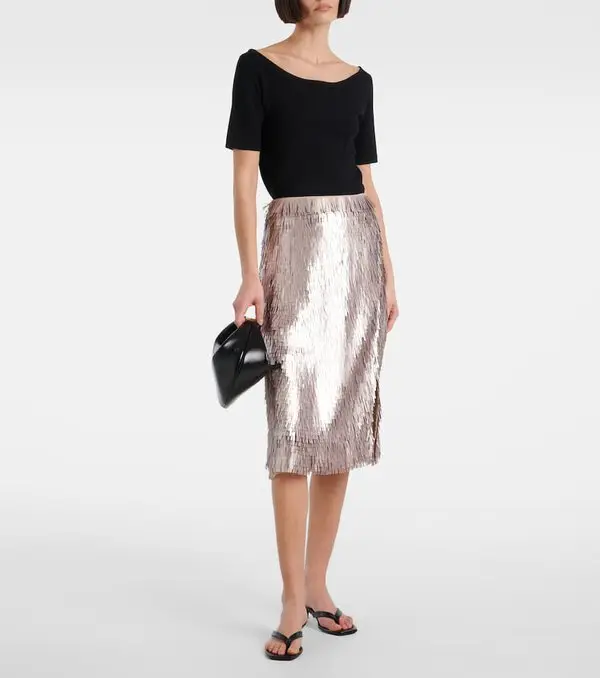 RÓHE Sequined Pencil Skirt