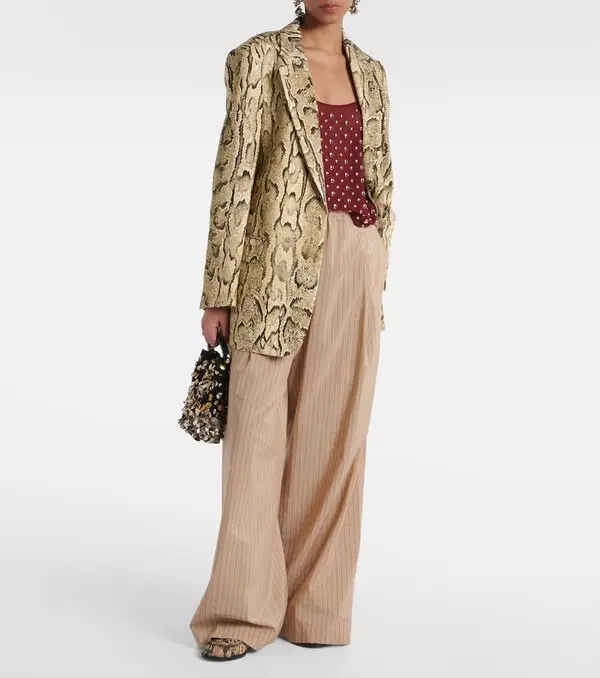 Dries Van Noten Striped Cotton-blend Palazzo Pants