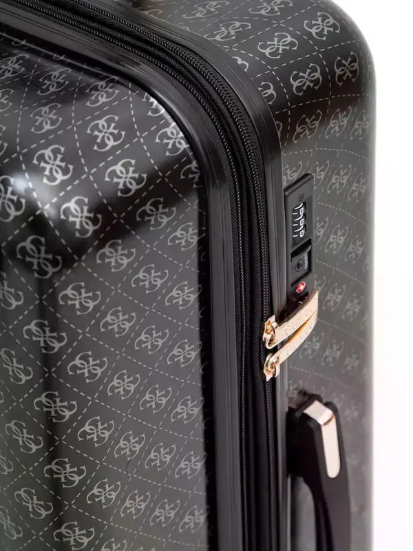 Guess Monogram Pattern Luggage