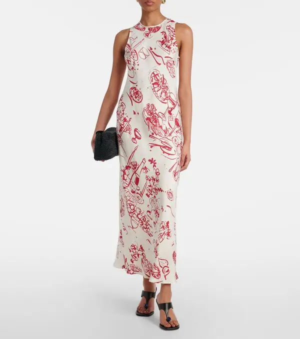 Asceno Printed Maxi Dress
