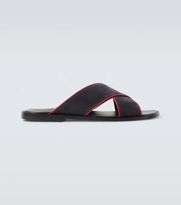 Manolo Blahnik Otawi Suede Sandals - Blue