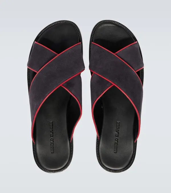 Manolo Blahnik Otawi Suede Sandals