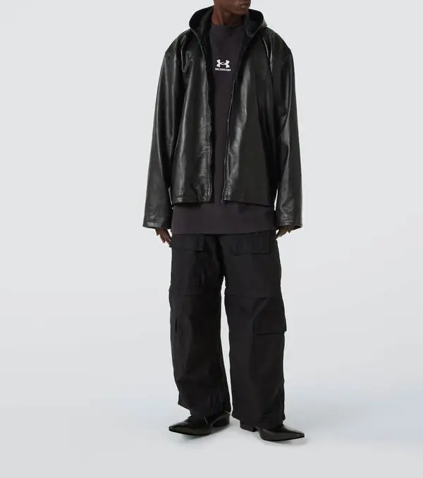 Balenciaga Hooded Leather Blouson