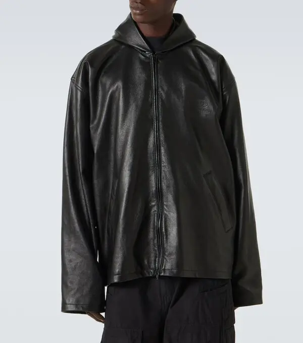 Balenciaga Hooded Leather Blouson