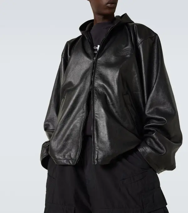 Balenciaga Hooded Leather Blouson