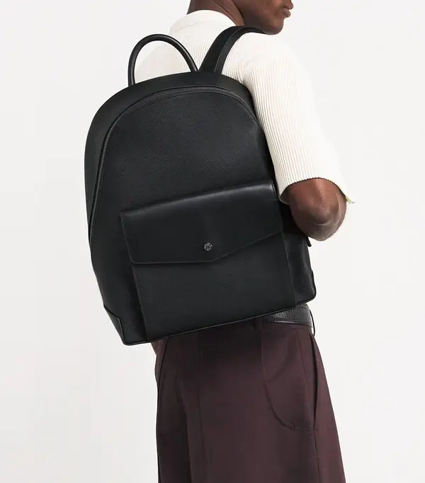 Harrods Saffiano Leather Backpack