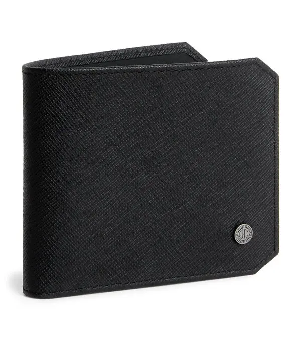 Harrods Saffiano Leather Bifold Wallet - Black