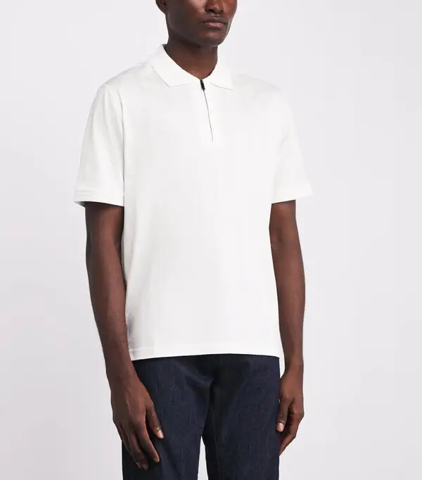 Pal Zileri Silk-cotton Polo Shirt - White