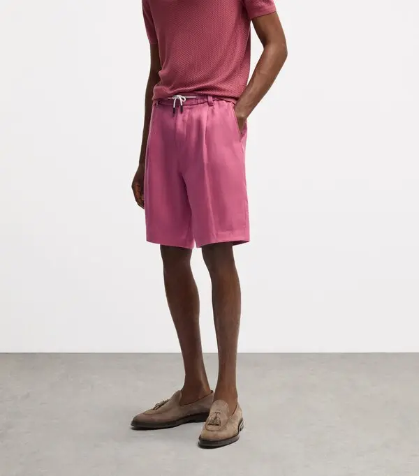 BOSS Linen Tapered Short
