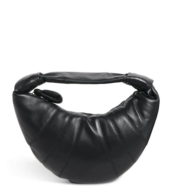 LEMAIRE Mini Fortune Croissant Lambskin Shoulder Bag - Black