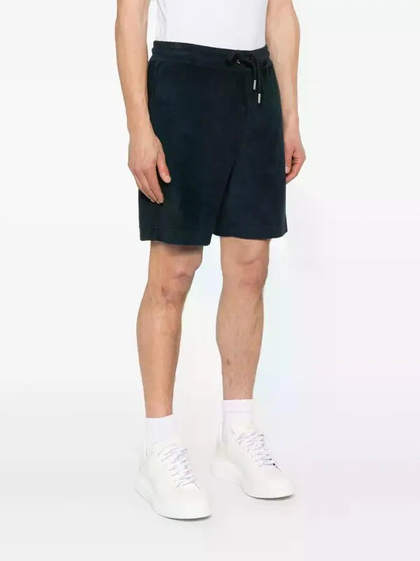 Moncler Cotton Terry-cloth Shorts - Blue