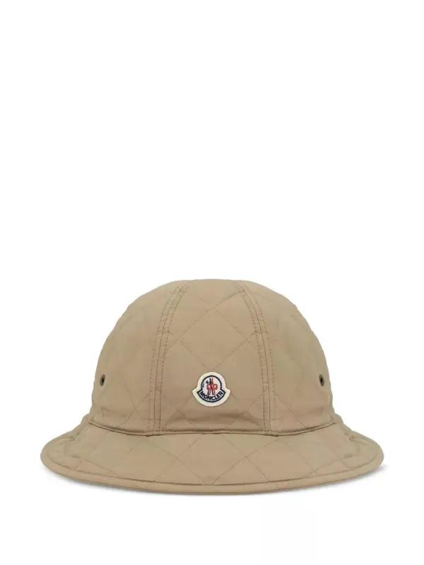 Moncler Logo-patch Bucket Hat - Neutrals