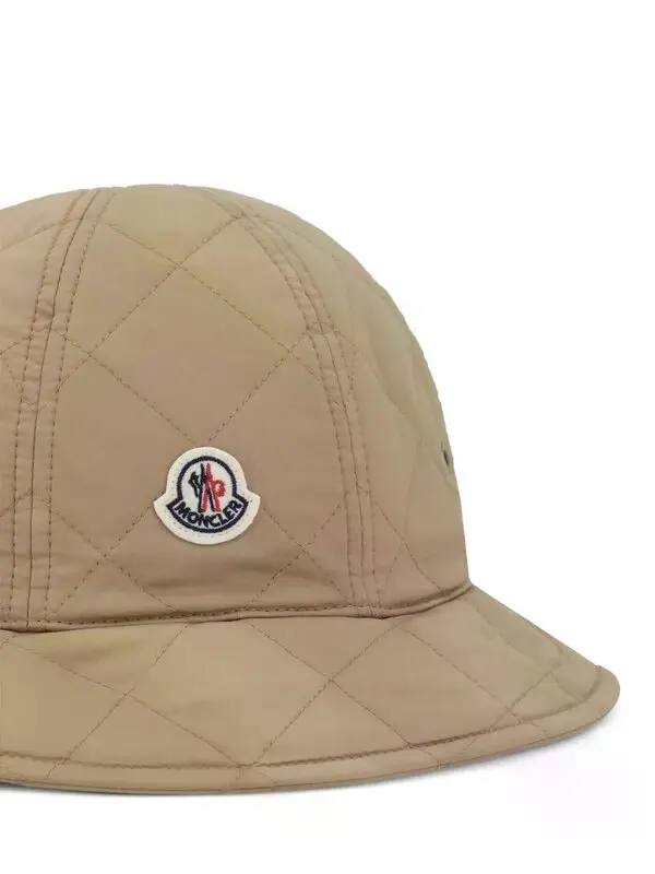 Moncler Logo-patch Bucket Hat - Neutrals