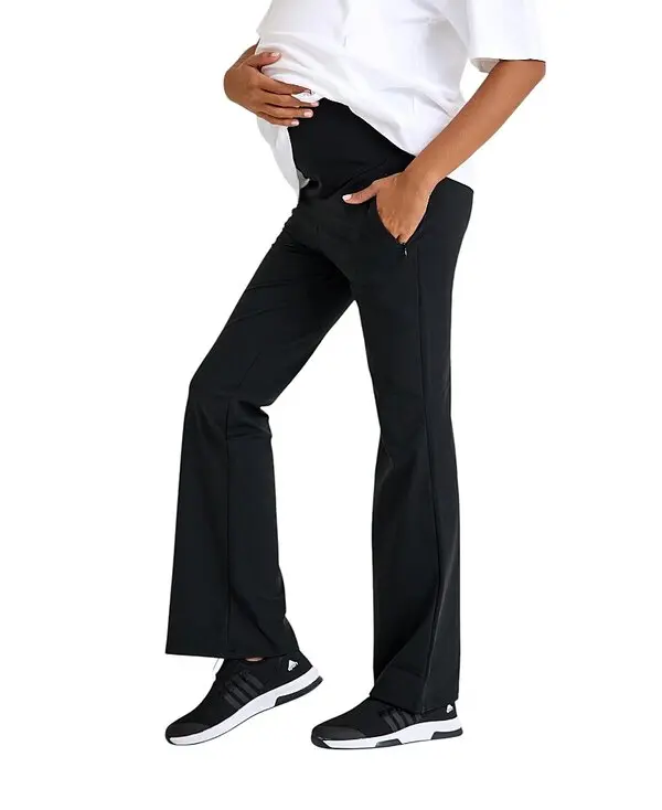 ACCOUCHEE Warm Flare Maternity Trousers - Black
