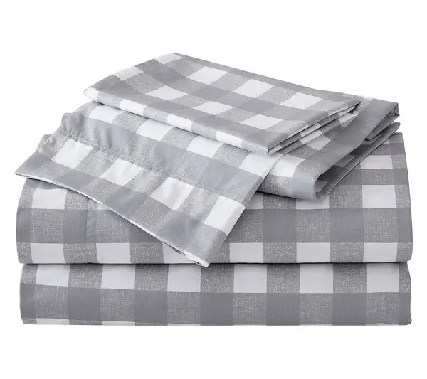 Eddie Bauer Lakehouse Plaid Stone Twin Sheet Se T - One-color