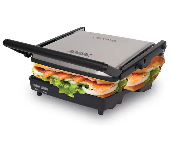 COURANT 4-serving Panini Press & Sandwich Gridd Le - One-color