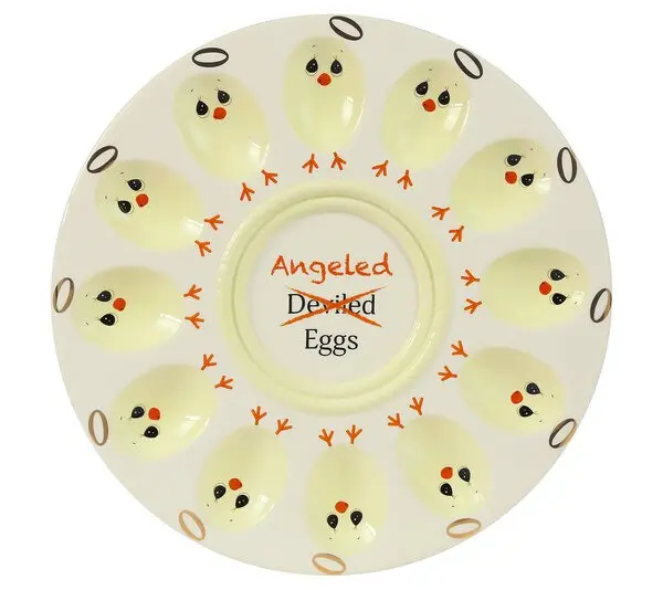 PRECIOUS MOMENTS Angeled Eggs Platter