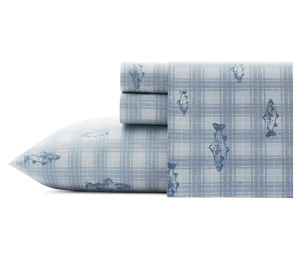 Eddie Bauer Methow Plaid Blue Queen Sheet Set - One-color