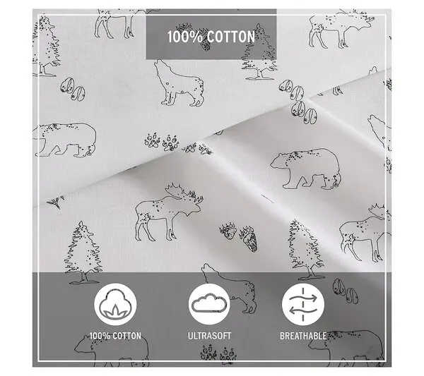 Eddie Bauer Animal Tracks Full Sheet Set