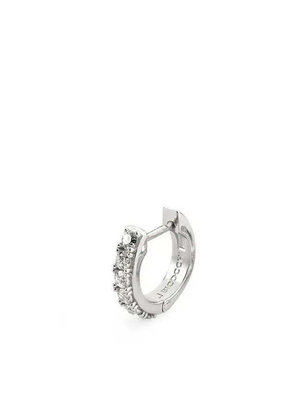 Emanuele Bicocchi Crystal Hoop Earring - Silver