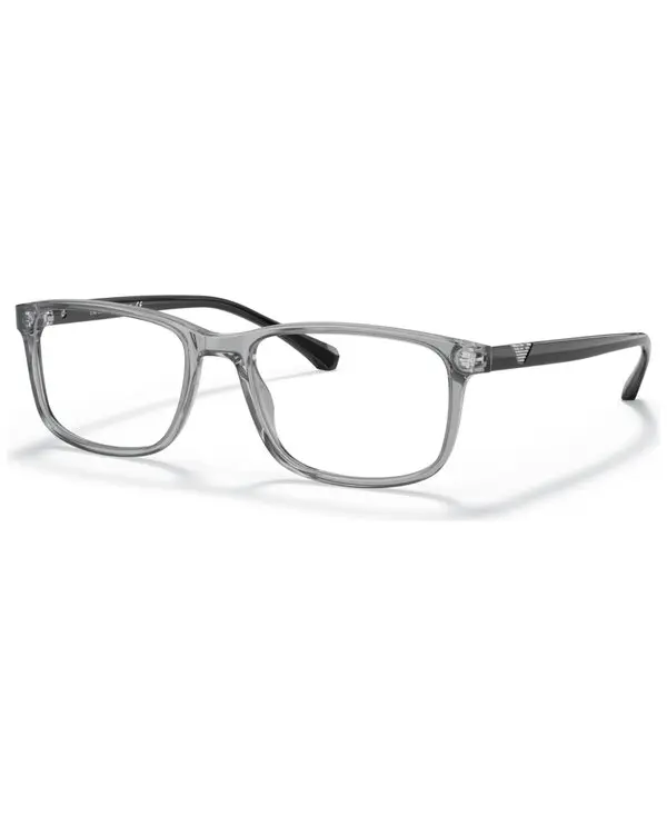 Emporio Armani Rectangle Eyeglasses - Transparent Gray