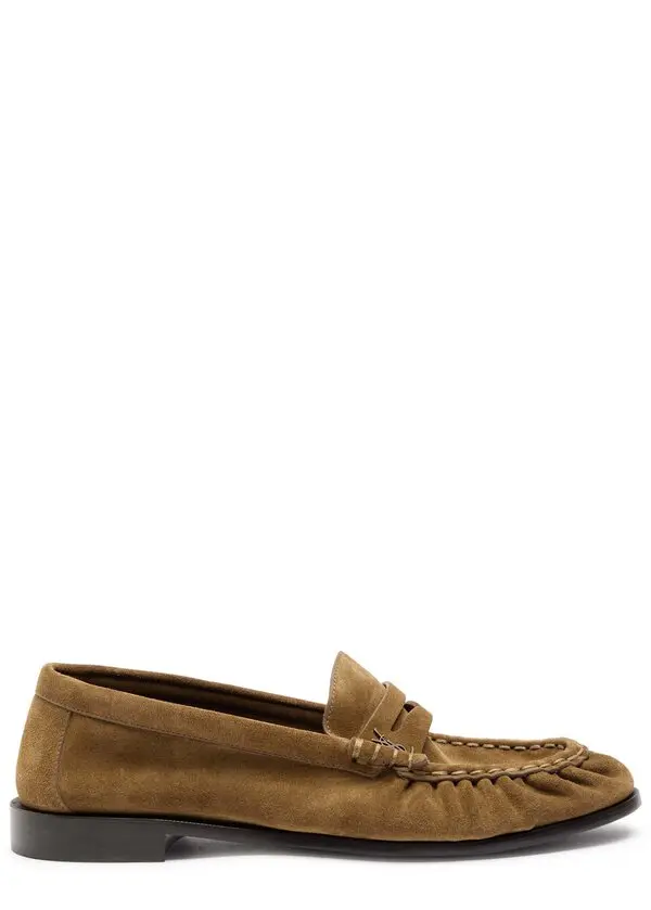 Saint Laurent Le Loafer Suede Loafers - Tan