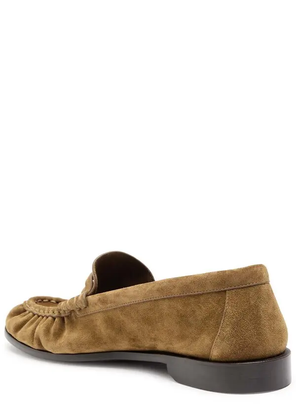 Saint Laurent Le Loafer Suede Loafers - Tan