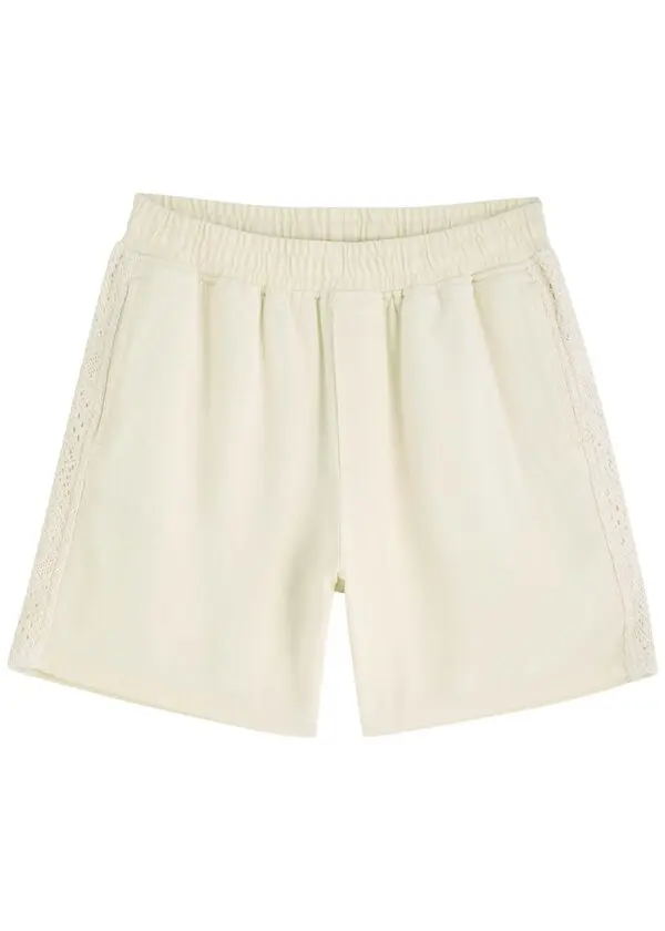 REPRESENT Panelled Twill Shorts - Off White