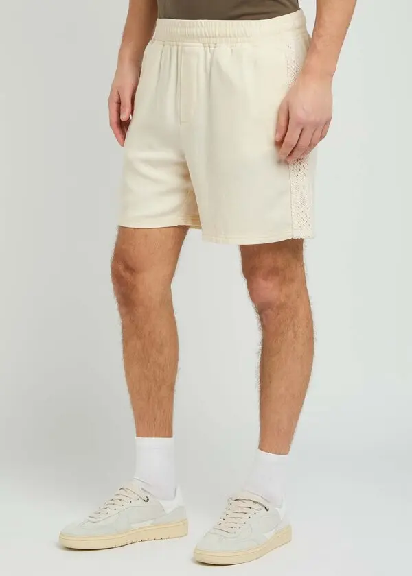 REPRESENT Panelled Twill Shorts - Off White