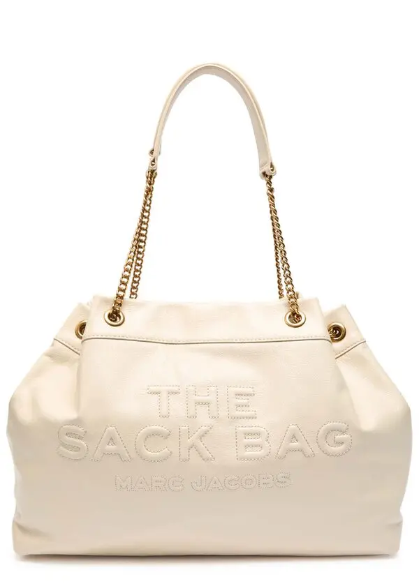 Marc Jacobs Chain Sack Large Leather Tote - White