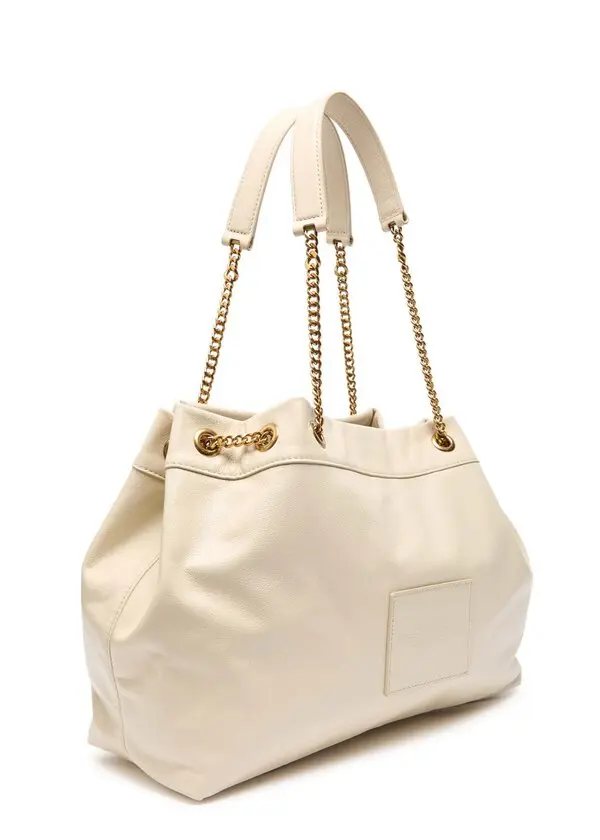 Marc Jacobs Chain Sack Large Leather Tote - White