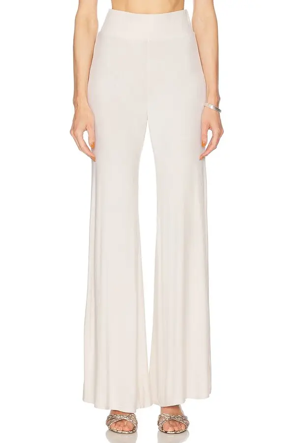 Enza Costa Silk Knit Bias Pant - Canvas