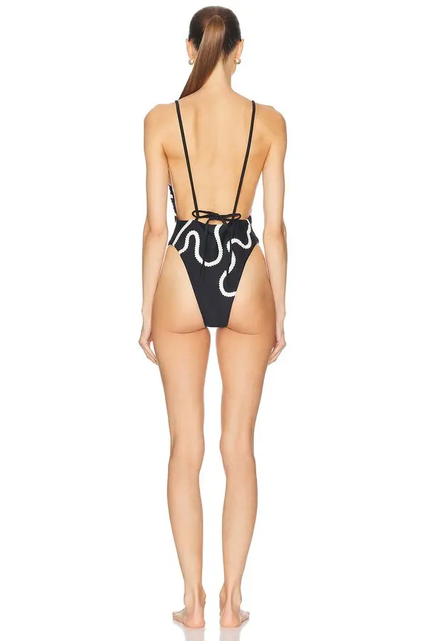 BODE Rickrack One Piece Swimsuit