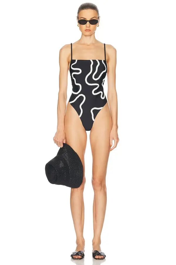 BODE Rickrack One Piece Swimsuit