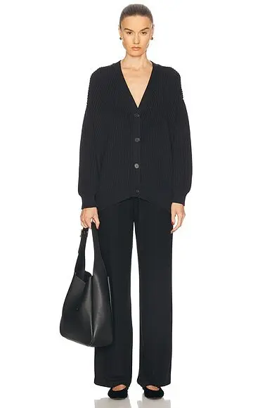 Jenni Kayne Cotton Cocoon Cardigan - Black