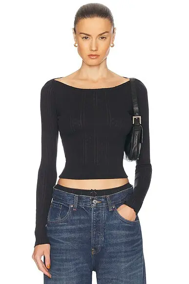 COU COU The Bateau Top - Black