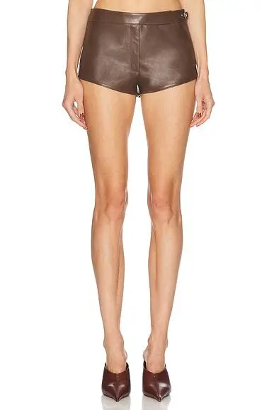 MIMCHIK Buckle Mini Shorts